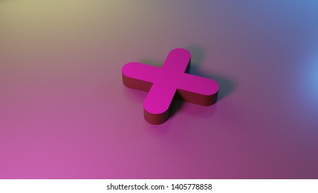 3d Symbol Plus Rounded Corner Render Stock Illustration 1405778858