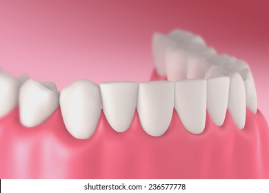 3d Teeth Tooth Front View Closeup Stock Illustration 236577778 ...