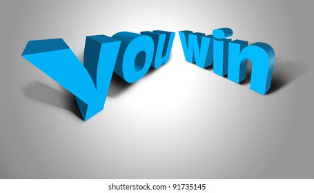 3d Text Concept Message You Win 스톡 일러스트 91735145 | Shutterstock