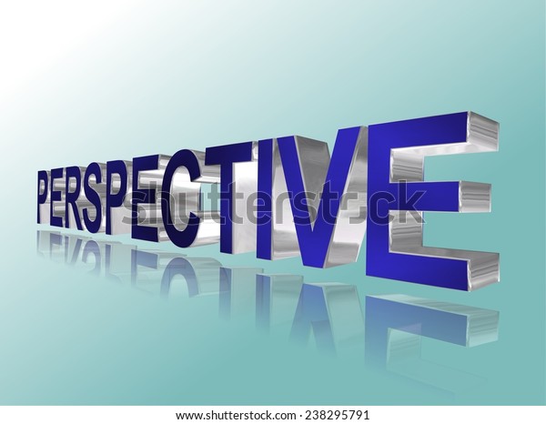 3d Text Perspective Blue Gradient Background Stock Illustration ...