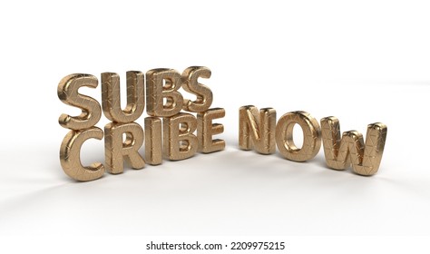 3d Text Subscriber Clean Background Stock Illustration 2209975215 ...