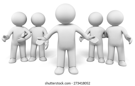 3d Threedimensional Shape People Teamwork Stock Illustration 273418031 ...