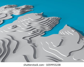 3d Topographic Map Background Concept Topo Stock Illustration ...