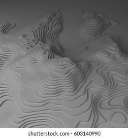 3d Topographic Map Background Concept Topo Stock Illustration 607224503