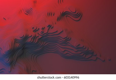 3d Topographic Map Background Concept Topo Stock Illustration 603140996 ...