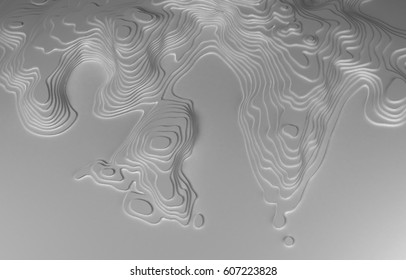 3d Topographic Map Background Concept Topo Stock Illustration 607223828 ...