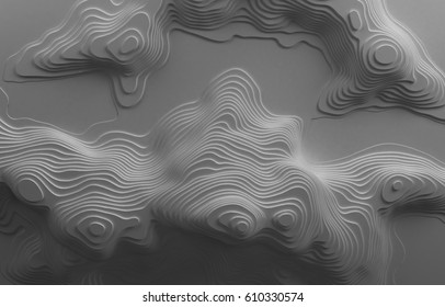 3d Topographic Map Background Concept Topo Stock Illustration 610455749