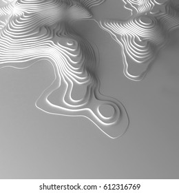 3d Topographic Map Background Concept Topo Stock Illustration 612316769 ...