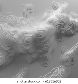 3d Topographic Map Background Concept Topo Stock Illustration 612316745