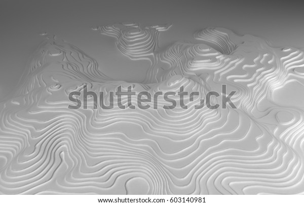 3d Topographic Map Background Concept Topo Stock Illustration 603140981 ...