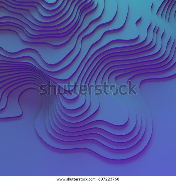 3d Topographic Map Background Concept Topo Stock Illustration 607223768 ...