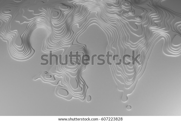 3d Topographic Map Background Concept Topo Stock Illustration 607223828 ...