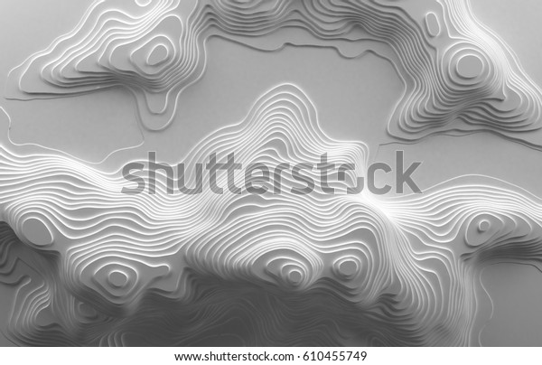 3D Topographic map background concept. Topo map. Rendering. 3D ...