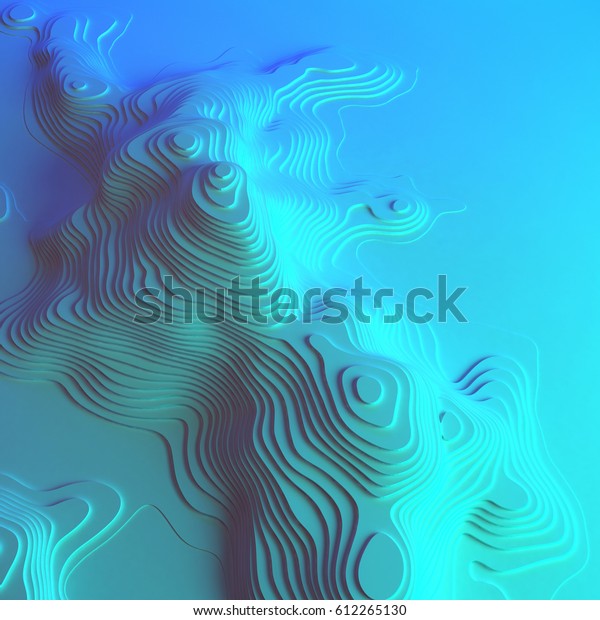 3d Topographic Map Background Concept Topo Stock Illustration 612265130 ...