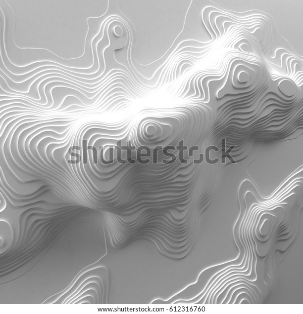 3d Topographic Map Background Concept Topo Stock Illustration 612316760