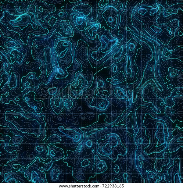 3d Topographic Map Background Concept Topo Stock Illustration 722938165 ...