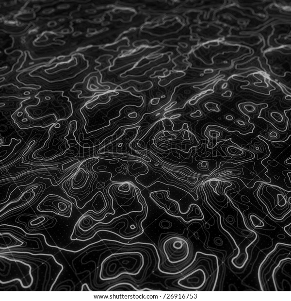 3d Topographic Map Background Concept Topo Stock Illustration 726916753 ...