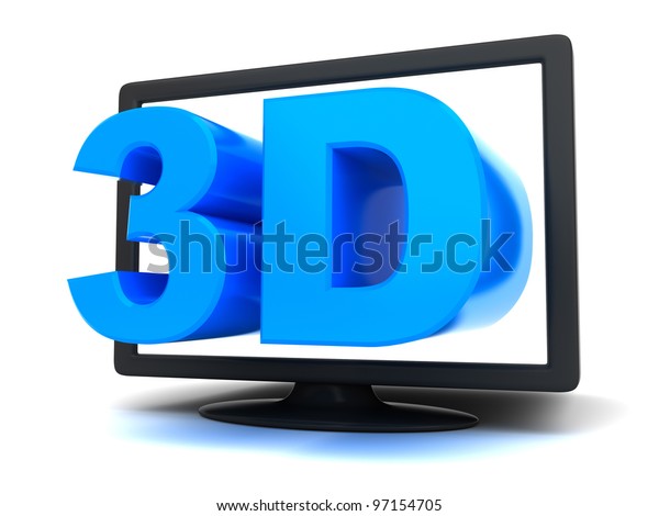 3d Tv Technology Concept Isolated On Stock Illustration 97154705