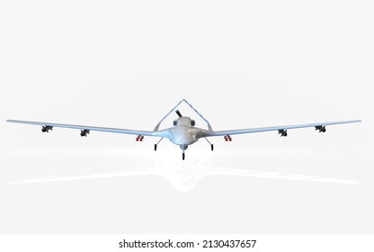 3d Uav Drone Rendering White Background Stock Illustration 2130437657 ...