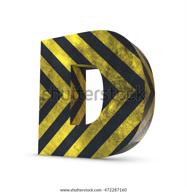3d Under Construction Letter D Structure Stock Illustration 472287160