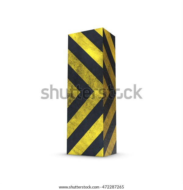 3d Under Construction Letter Structure Working Stock Illustration 472287265