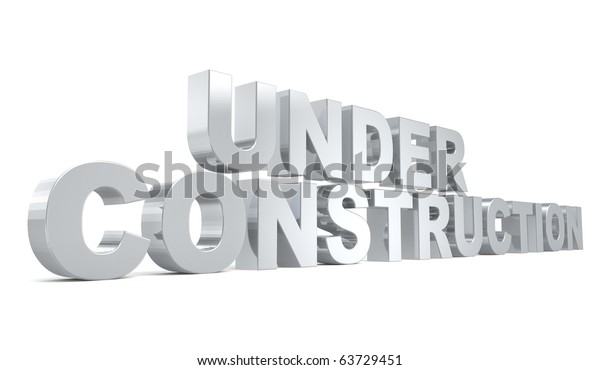 3d Under Construction Logo My Metal Stock Illustration 63729451 ...