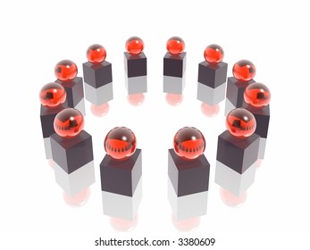 3d Union Spheres Cubes Stock Illustration 3380609 | Shutterstock