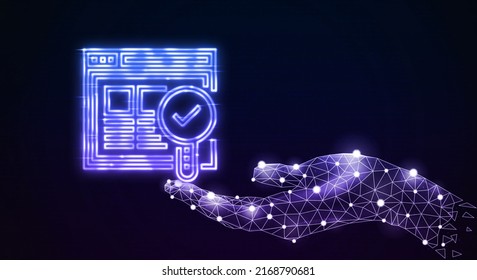 3d Visual Testing Icon Neon Sign Stock Illustration 2168790681 ...