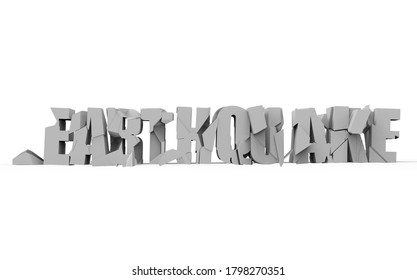 3d Visualization Created Earthquake Text Stock Illustration 1798270351 ...