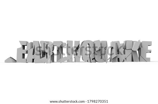 3d Visualization Created Earthquake Text Stock Illustration 1798270351 ...