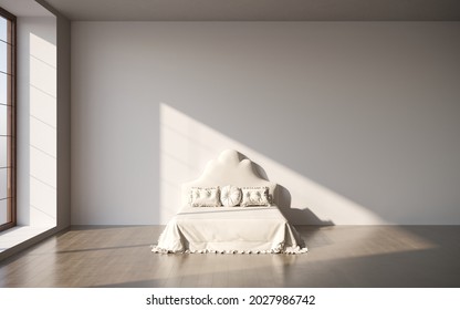 3d Visualization Double Bed Bedside Tables Stock Illustration ...