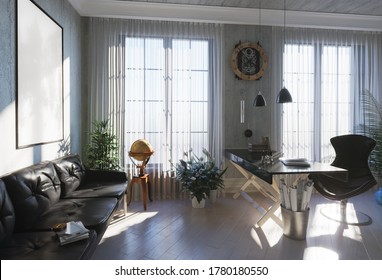 3d Visualization Project Office Work Home Stock Illustration 1780180550