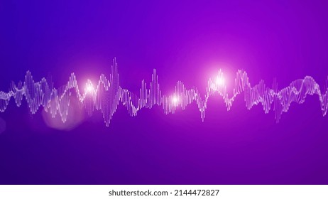 3d Visualization Sound Waves Vibrations On Stock Illustration ...