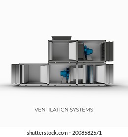3d Visualization Ventilation Systems Air Ducts Stock Illustration ...