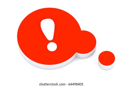 3d Warning Symbol Thinking Symbol Stock Illustration 64498405 ...