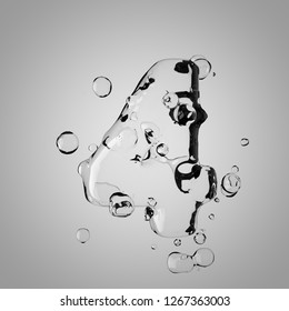 3d Water Number 4 3d Rendering Stock Illustration 1267363003 | Shutterstock