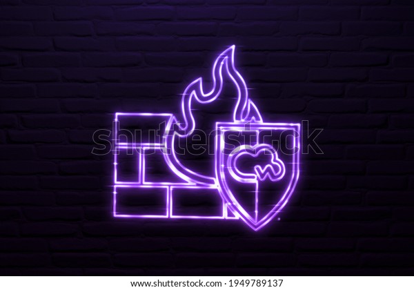 3d Web Application Firewall Icon Neon Stock Illustration 1949789137 ...