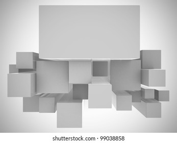 3d White Abstract Background 3d Render Stock Illustration 99038858 ...
