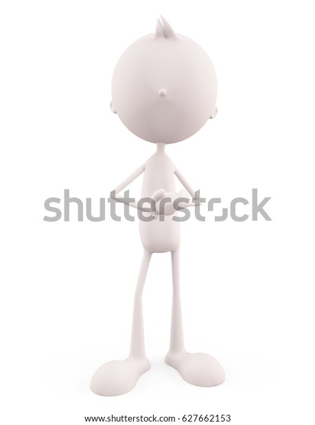 3d White Character Around Pose Stock Illustration 627662153 | Shutterstock