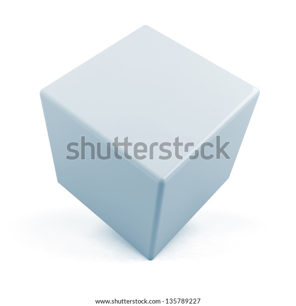 3d White Cube Isolated Stock Illustration 135789227 | Shutterstock