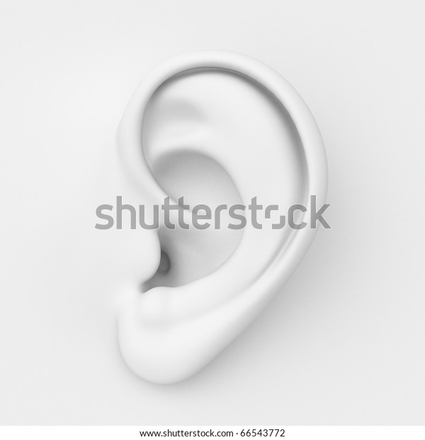 3d White Ear Stock Illustration 66543772 | Shutterstock