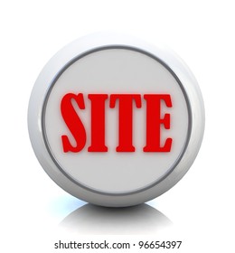 3d White Red Button Text Site Stock Illustration 96654397 | Shutterstock