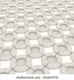 3d White Round Shape Object Pattern Stock Illustration 241667476 ...