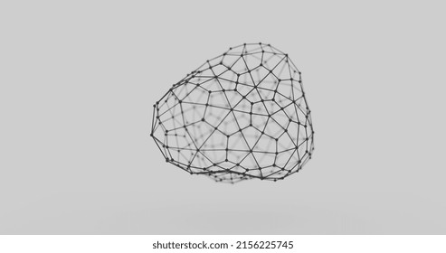 3d Wireframe Abstract Sphere Made Blender Stock Illustration 2156225745 ...