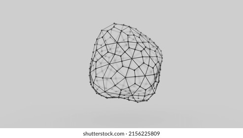 3d Wireframe Abstract Sphere Made Blender Stock Illustration 2156225809 ...