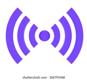 3d Wireless Icon Render On White Stock Illustration 106791968 ...