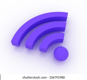 3d Wireless Icon Render On White Stock Illustration 106791980 ...