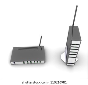 3d Wireless Modem Router Stock Illustration 110216900