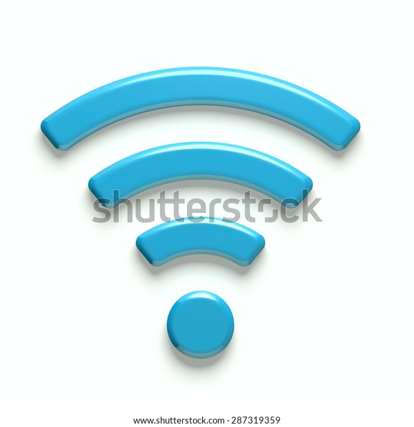 3d Wireless Network Symbol Stock Illustration 287319359