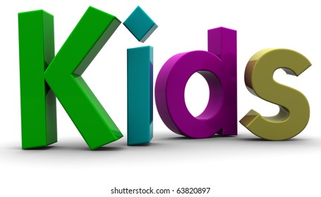 Big Multicolored 3d Letters Forming Word Stock Illustration 57872800